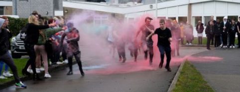 Eccles Sixth Form College students get colourful at charity run